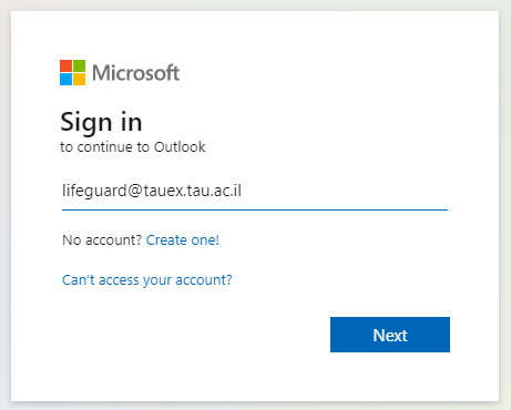 Via Microsoft Authenticator app | IT Unit | Tel Aviv University