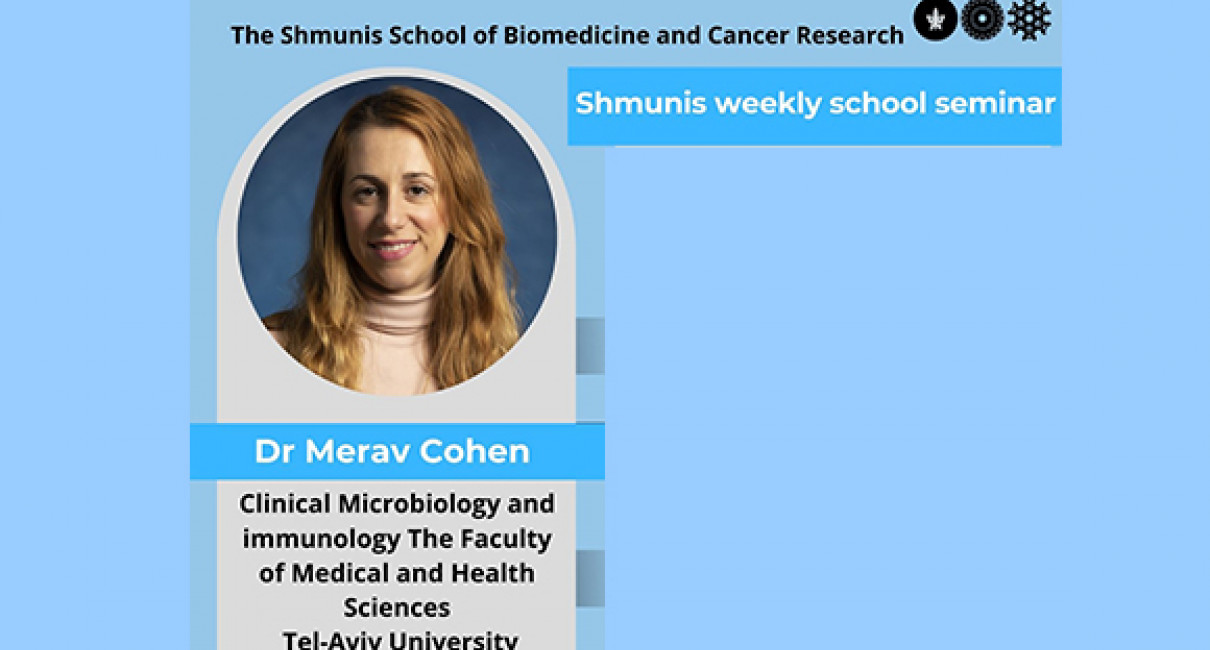 Shmunis Weekly School Seminar Presenting - Dr. Merav Cohen | The George ...